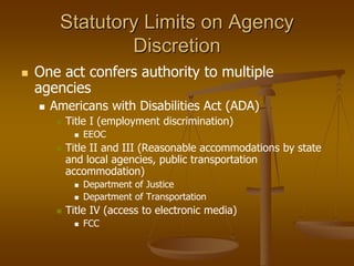 The statutory authority of agencies | PPTX