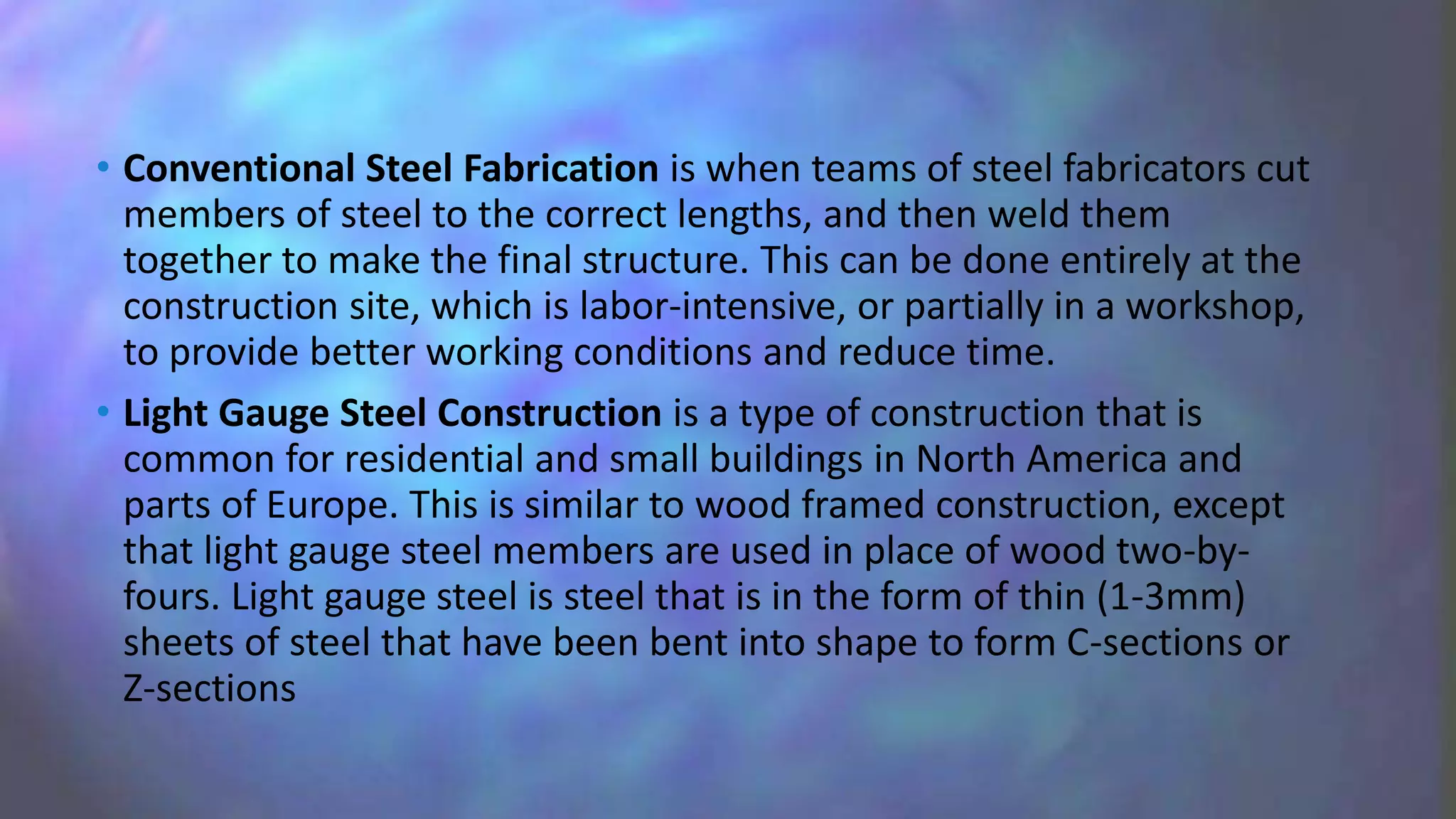 The steel frame structures | PPTX