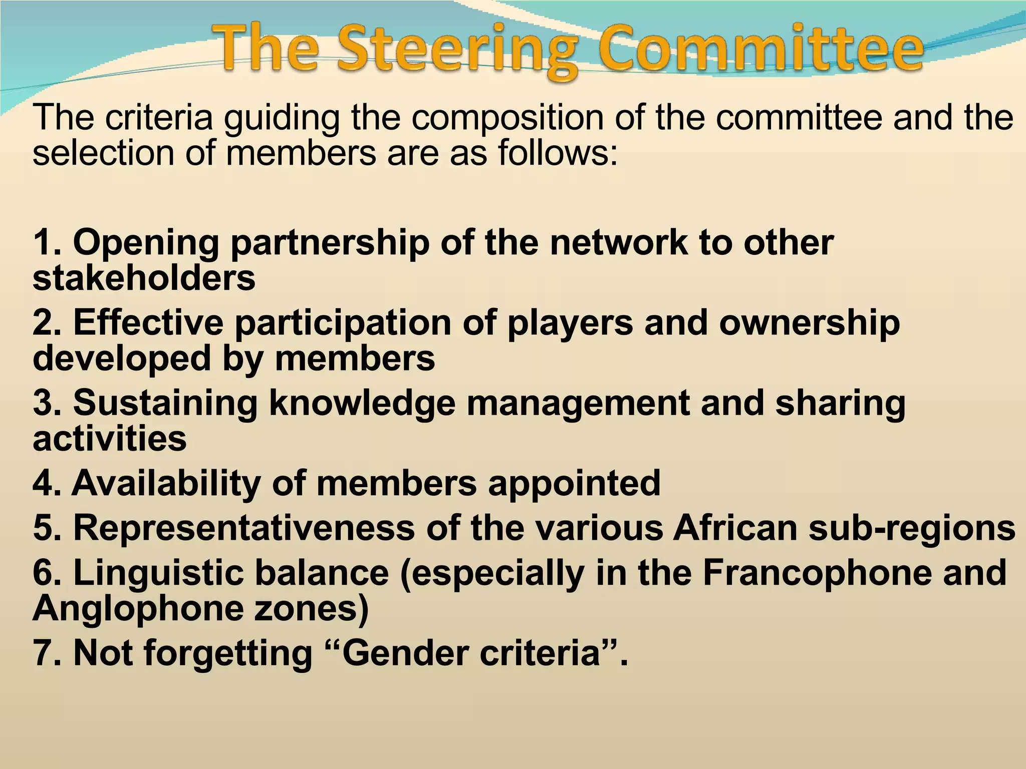 The Steering Committee | PPT