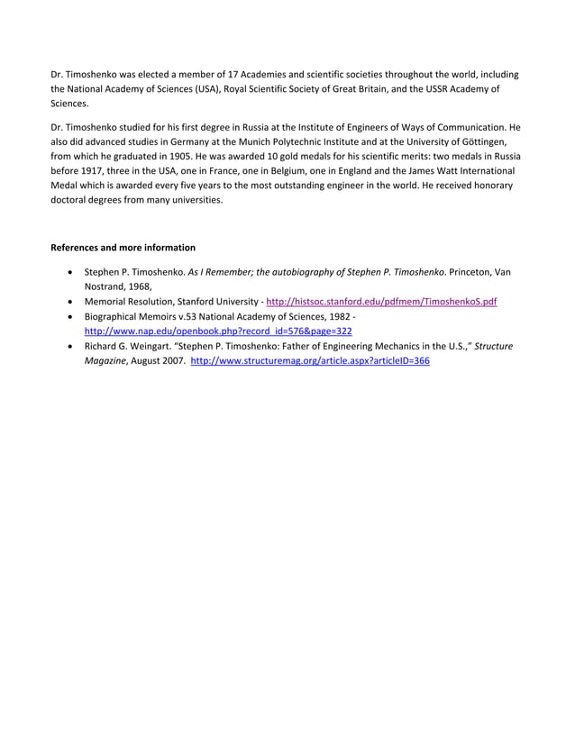 The stephen timoshenko collection | PDF | Physics | Science