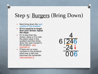 The steps in long division | PPTX | Technology & Computing