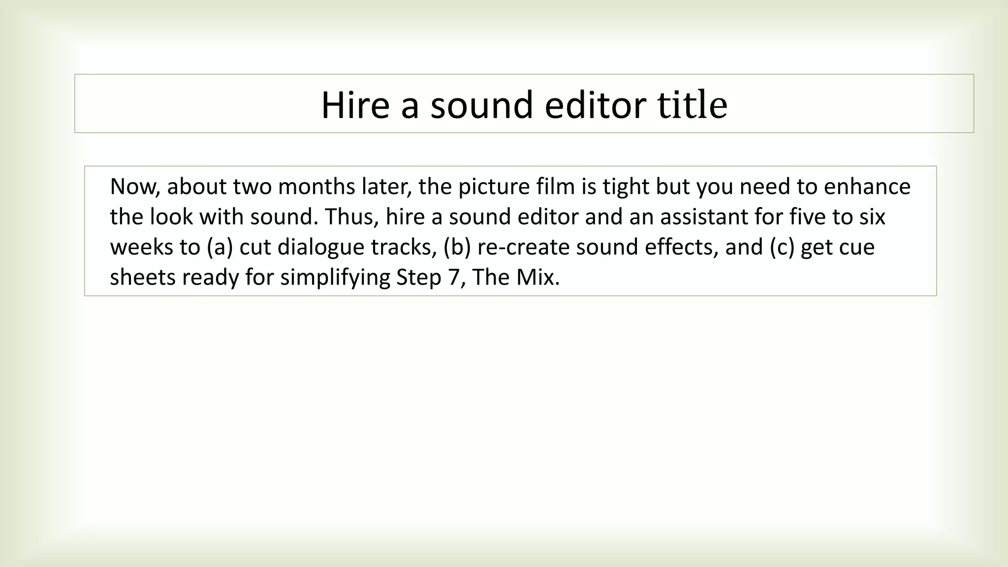 The steps of post production | PPT