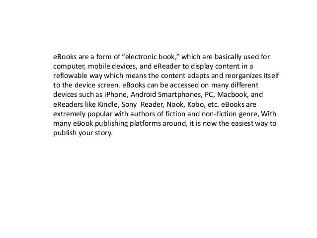 The steps to create an e book (a | PPTX