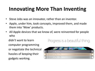 Apple - The ‘Steve Jobs Magic’ In Product Innovation | PPTX