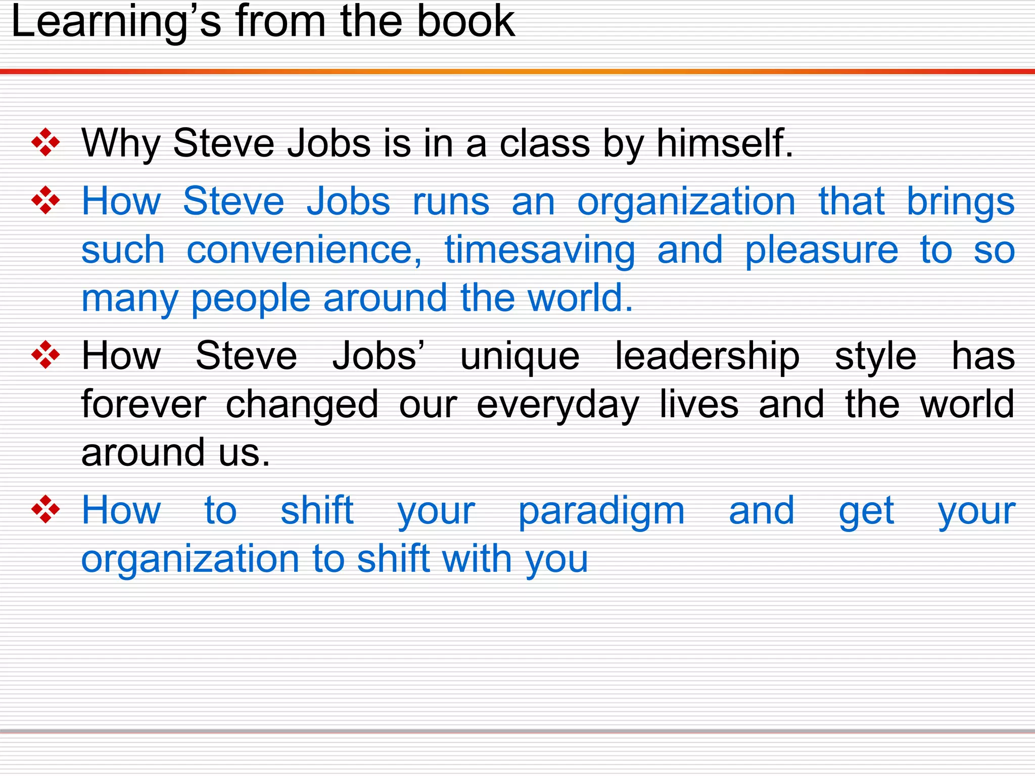 The Steve Jobs Way I Leadership | PDF