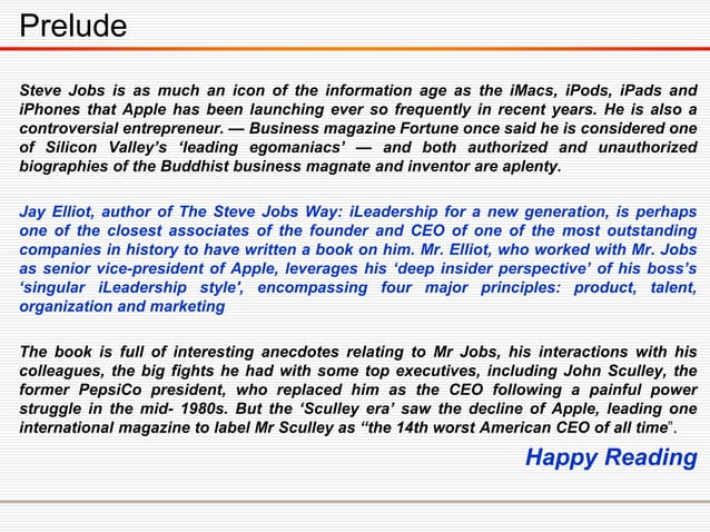 The Steve Jobs Way I Leadership | PDF