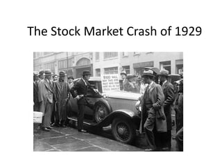 The stock market crash of 1929 | PPTX