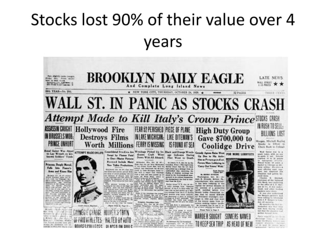 The stock market crash of 1929 | PPTX