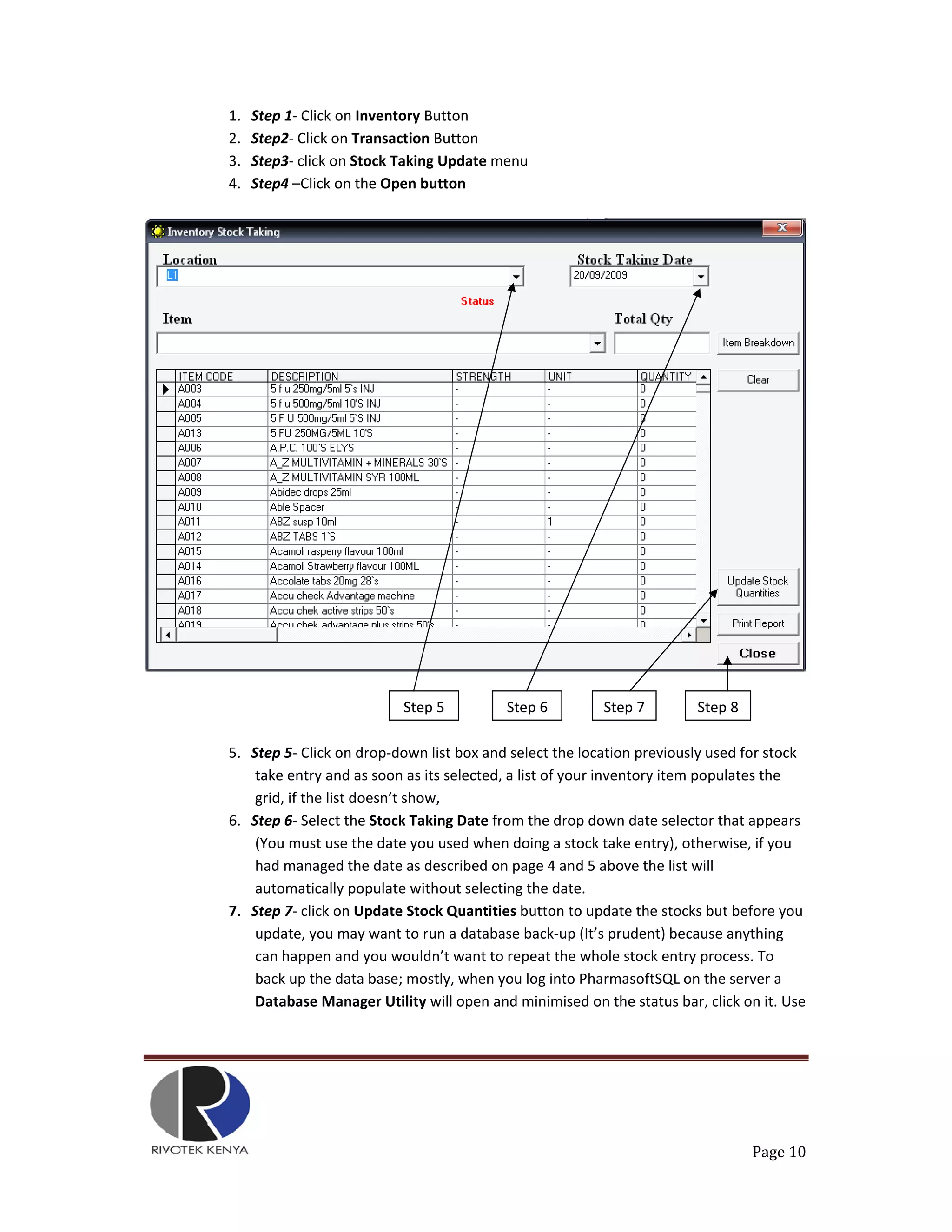 The Stock Taking Process | PDF