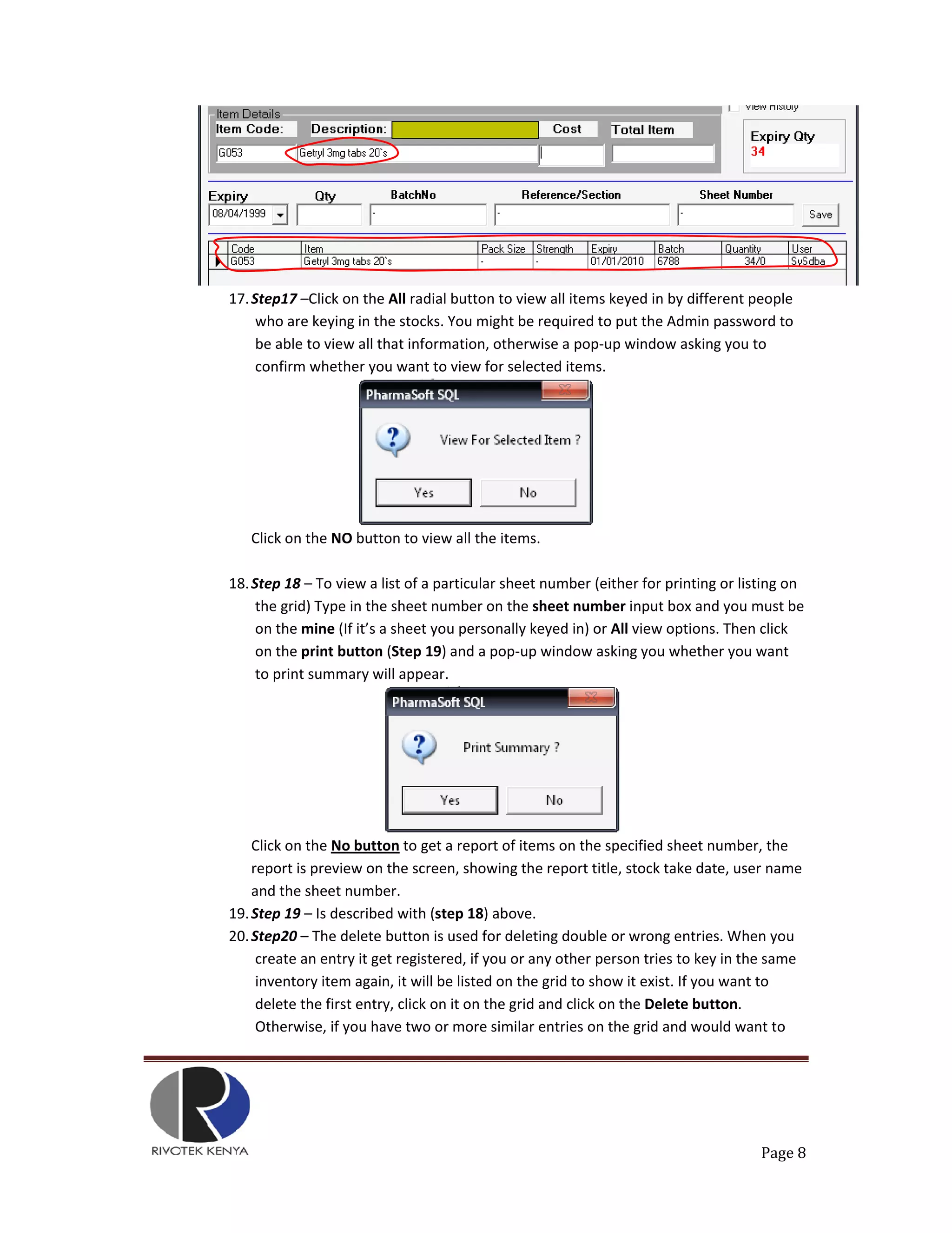 The Stock Taking Process Pdf
