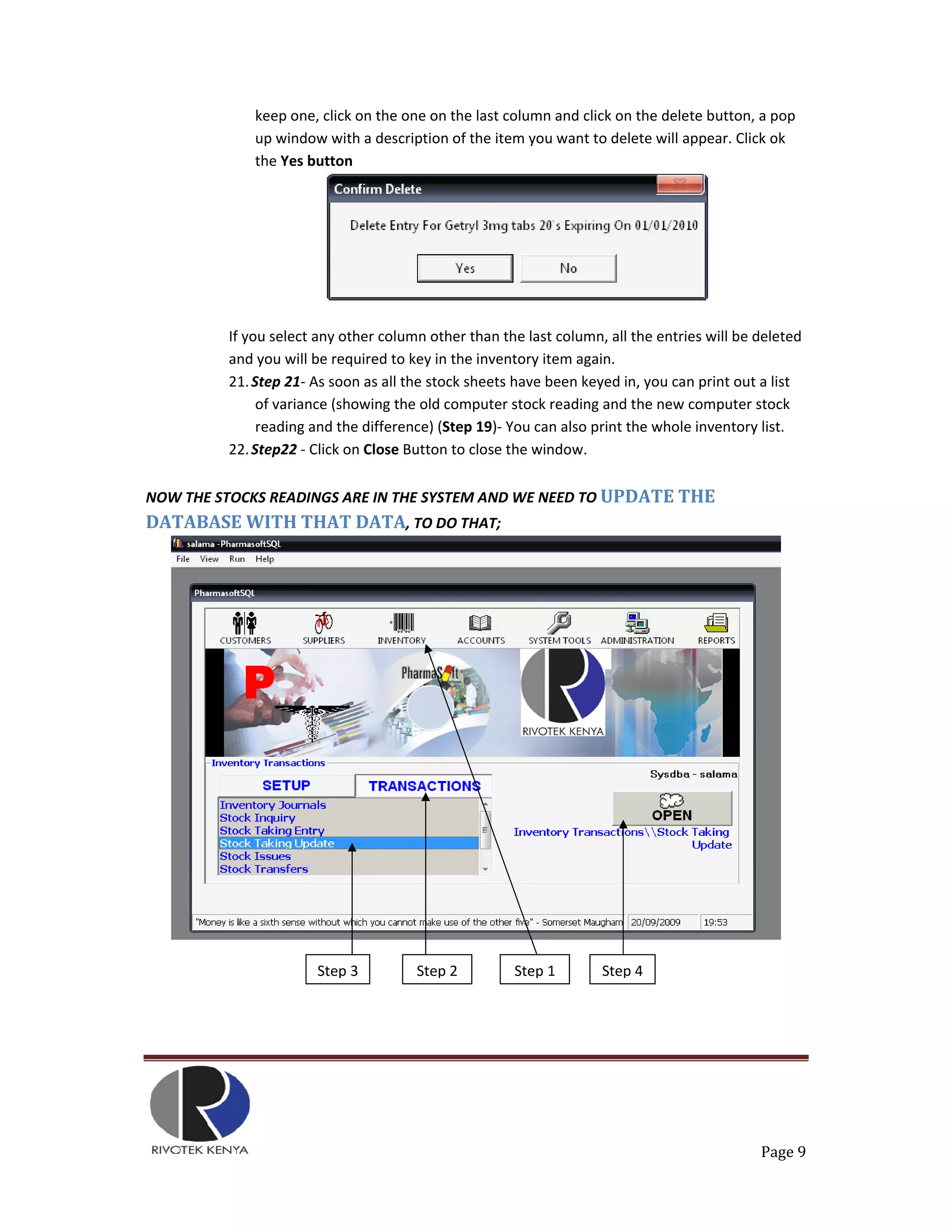 The Stock Taking Process | PDF