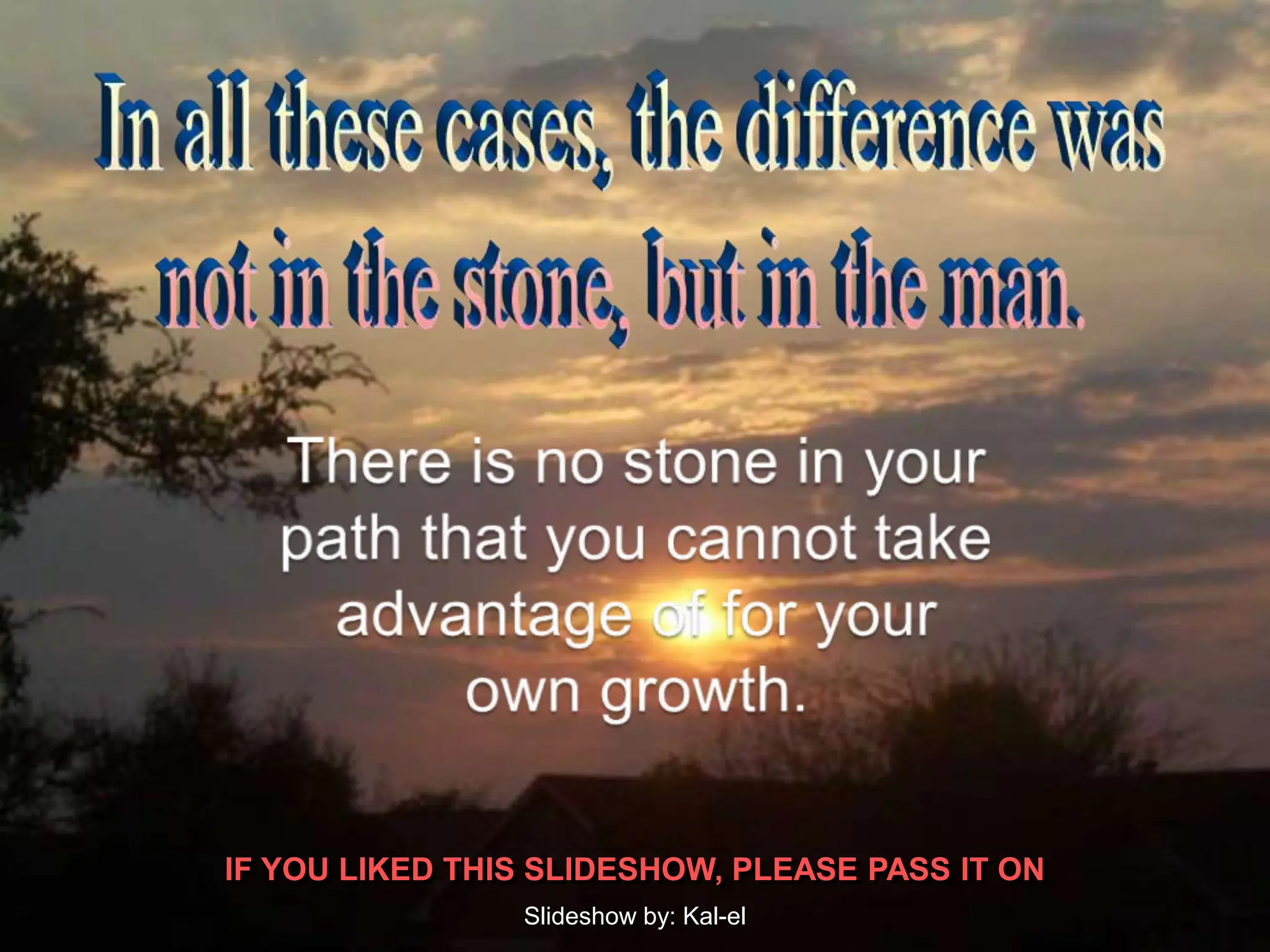 The Stone (Slideshow by: Kal-el Marcus Renne Go) | PPT