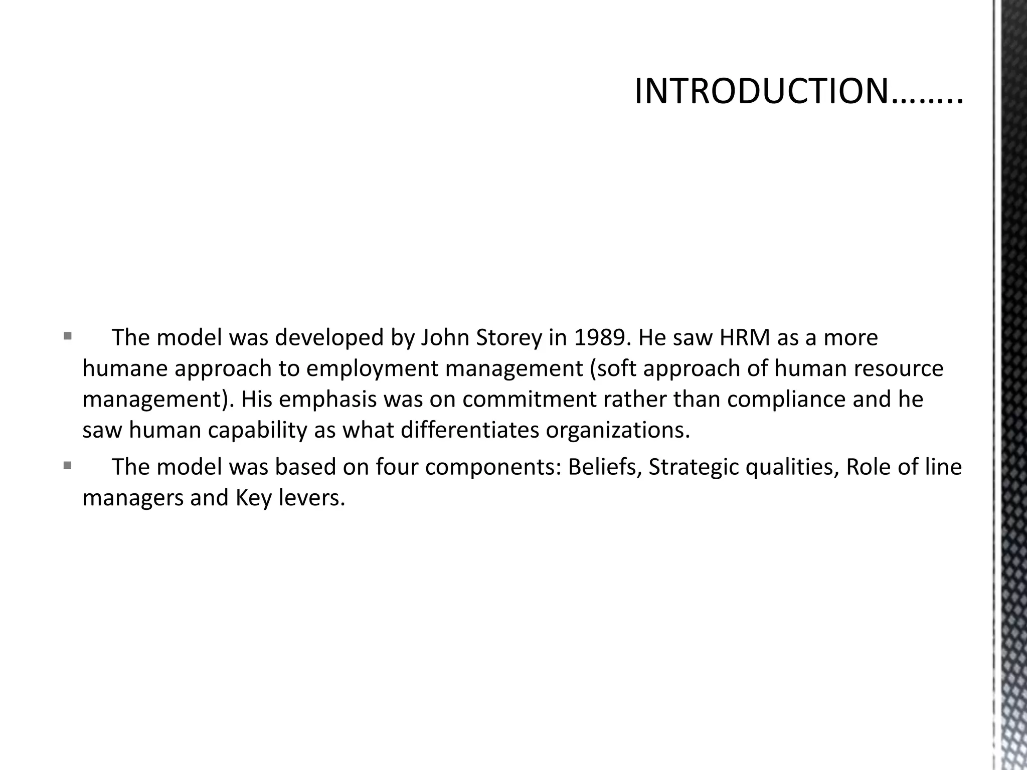 The storey model | PPTX