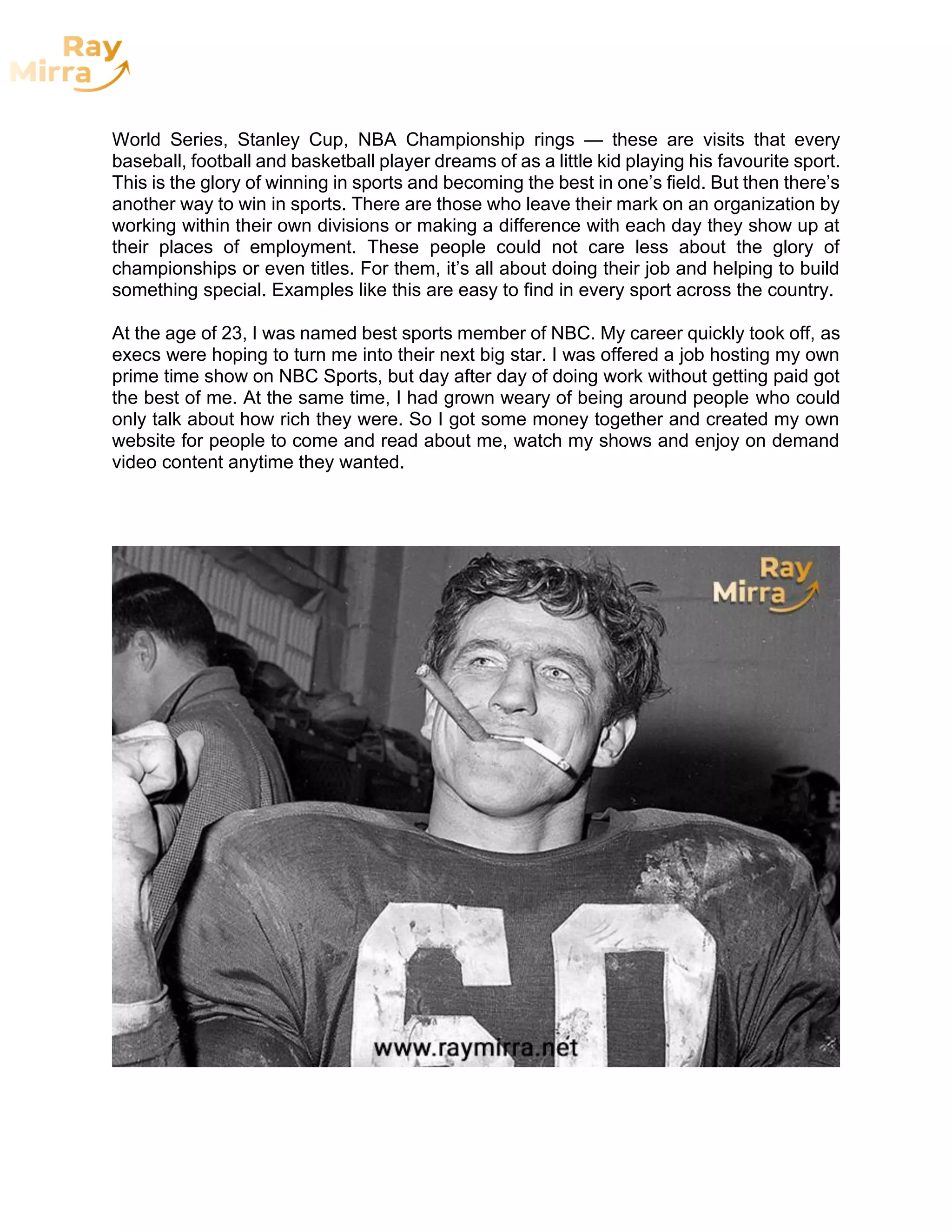 The story behind ray mirra | PDF