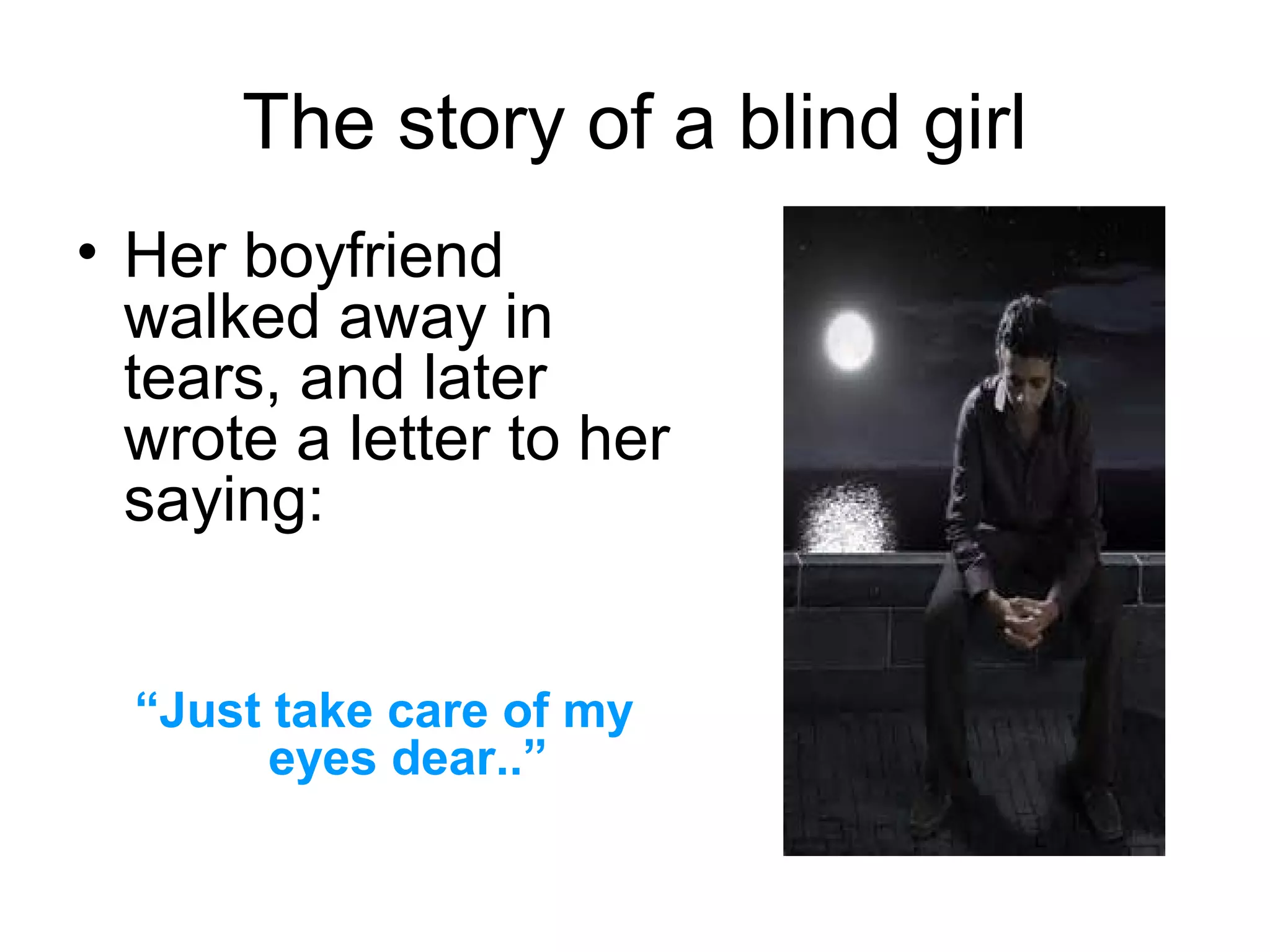 The story of a blind girl | PPT