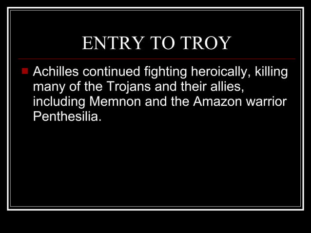 The story of achilles | PPT