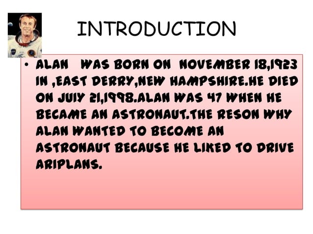 The story of alan b Shepard | PPTX