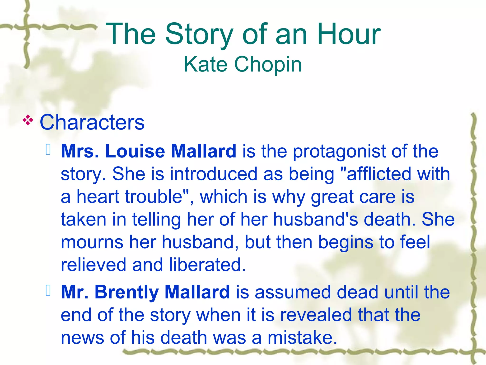 The story of an hour | PPT