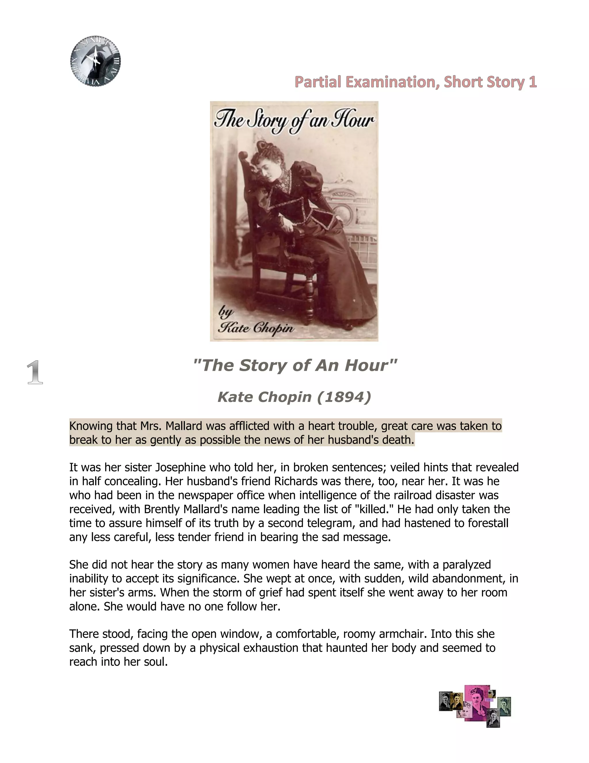 The story of an hour | PDF