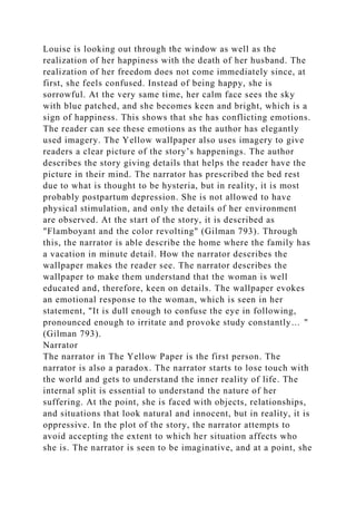 The story of an hour and the yellow wallpaperIntroductionThi.docx
