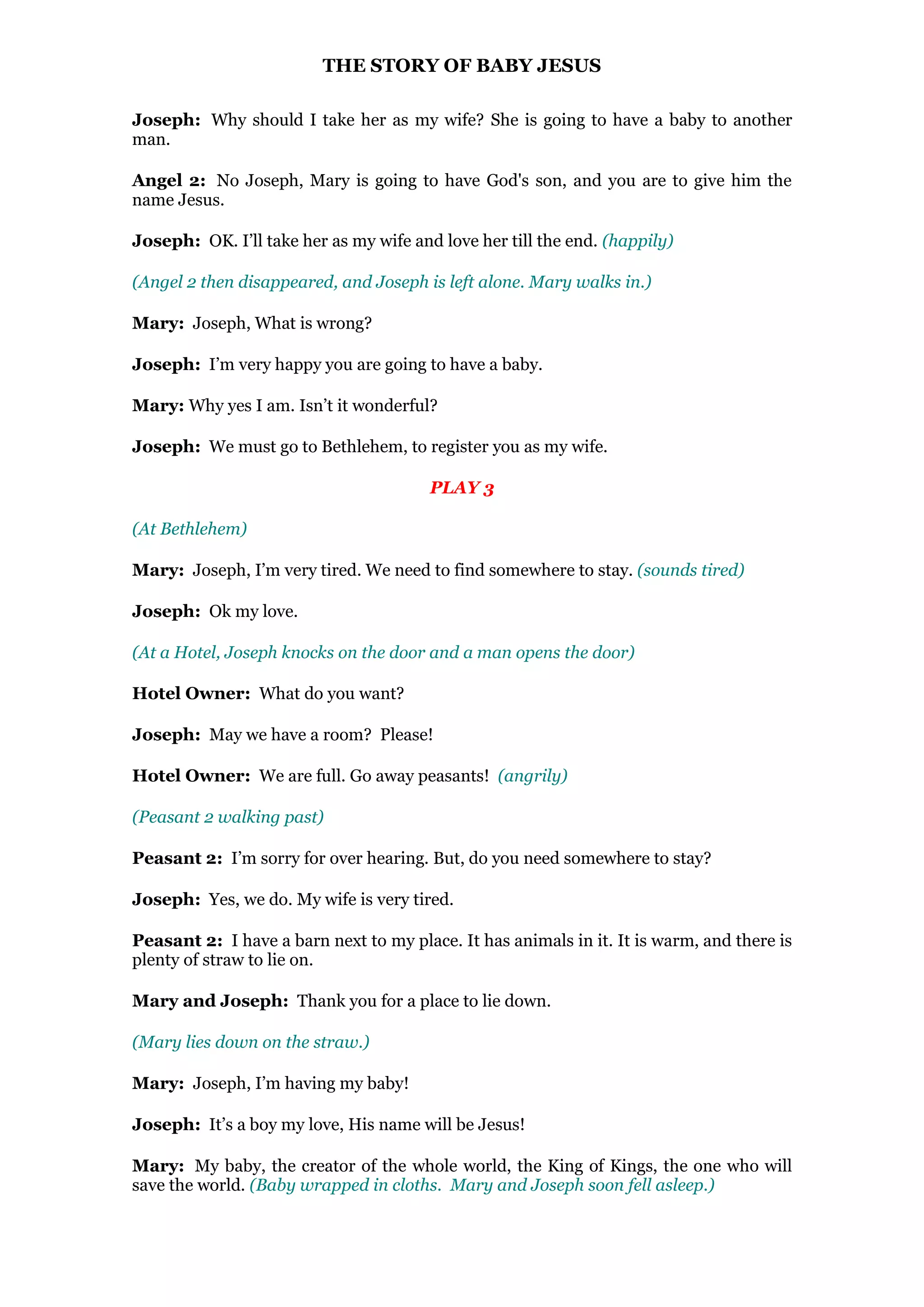 The story of baby jesus | PDF