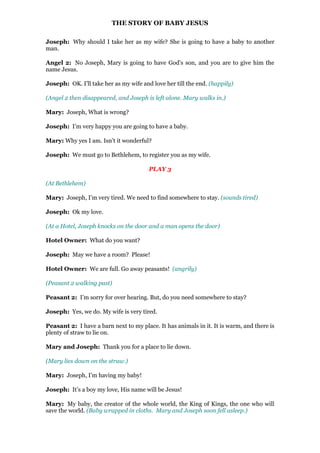 The story of baby jesus | DOCX