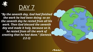 The Story Of Creation Presentation 7 days | PPTX