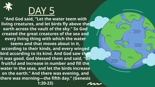 The Story Of Creation Presentation 7 days | PPTX