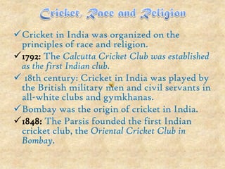 The Story of cricket | PPTX