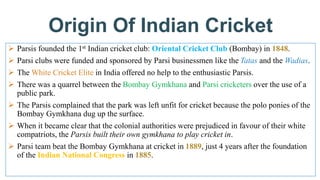The Story Of Cricket Class 9th | PPTX