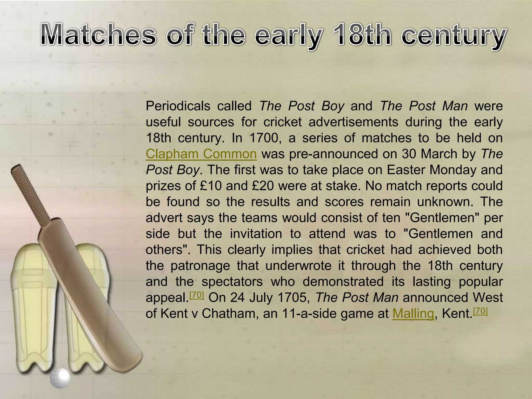 The story of cricket (2) | PPTX