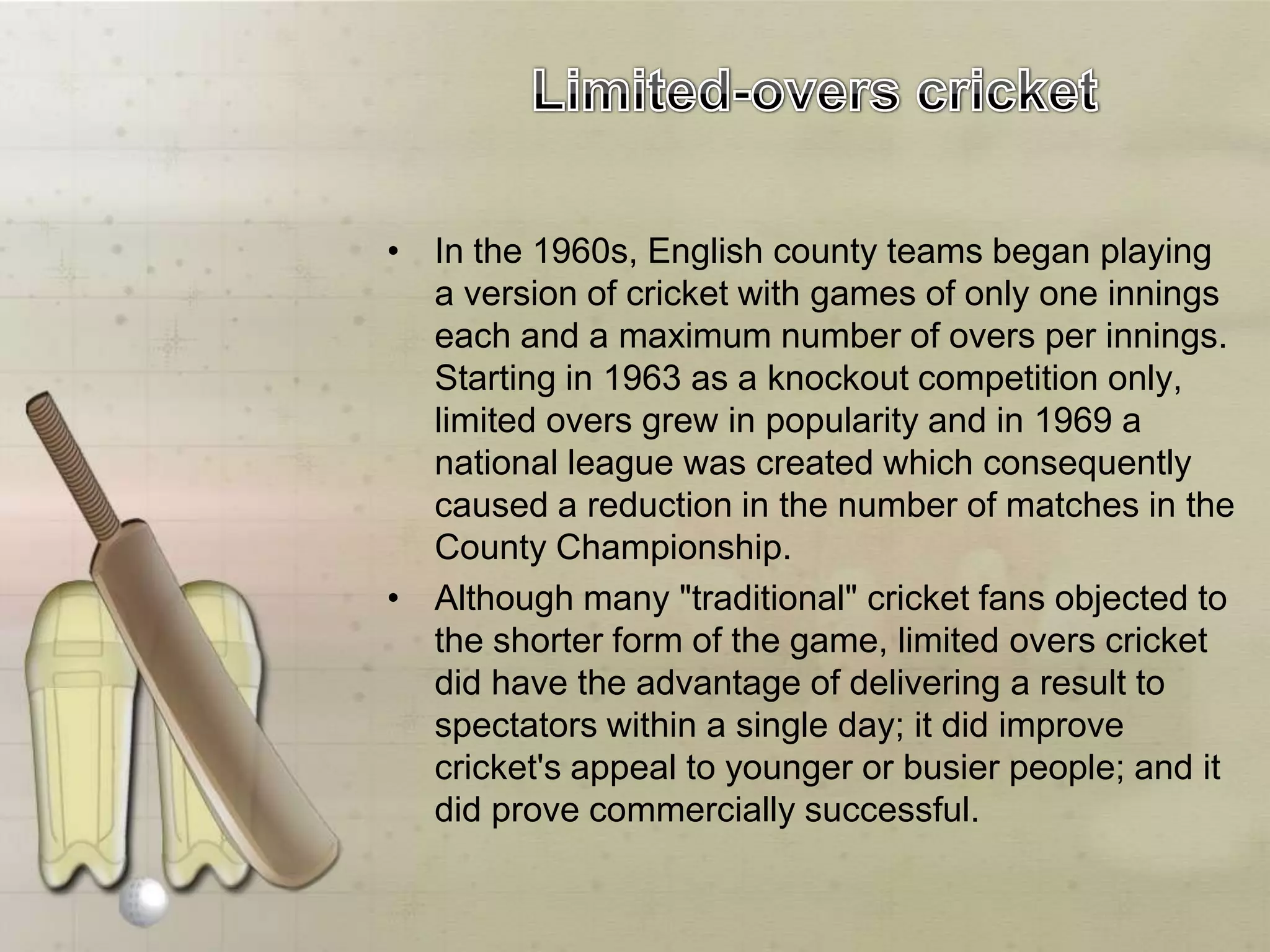 The story of cricket (2) | PPT