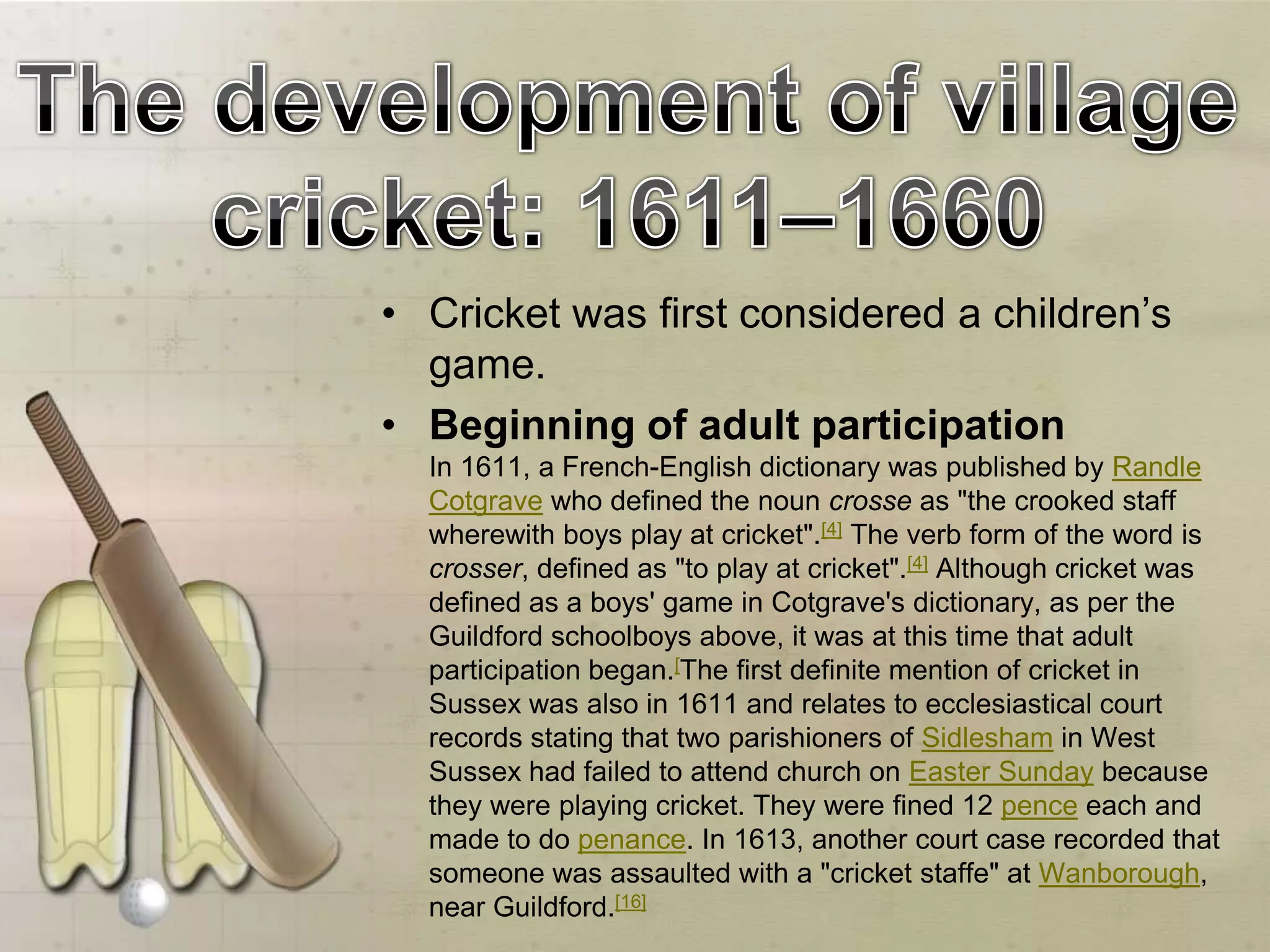 The story of cricket (2) | PPTX
