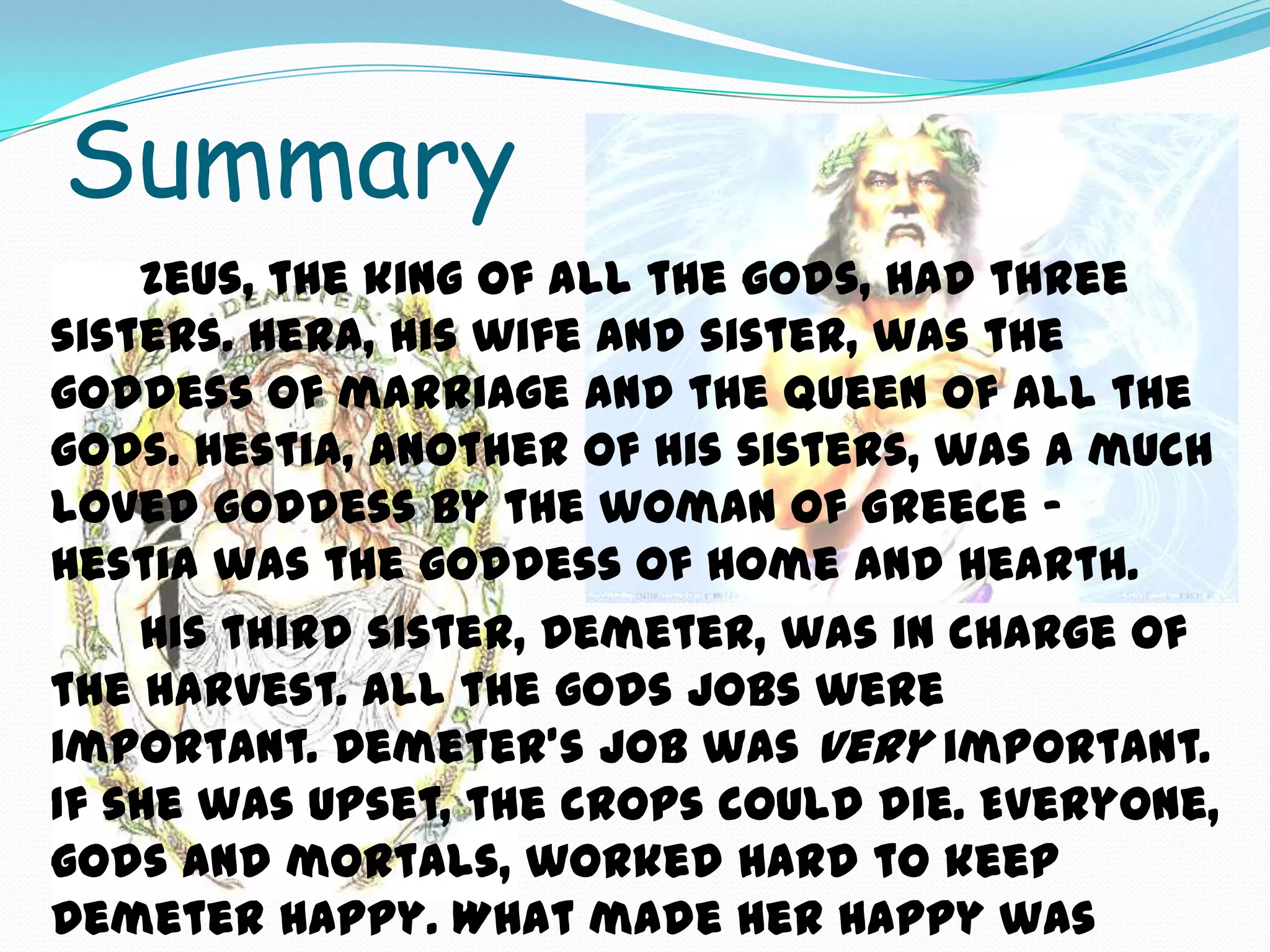 The story of demeter and persephone | PPTX