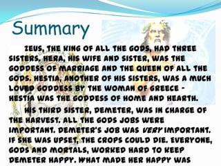 The story of demeter and persephone | PPTX