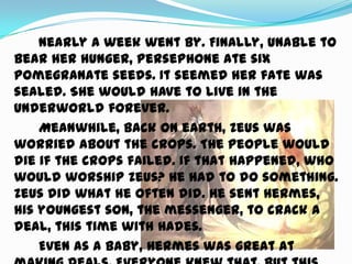 The story of demeter and persephone | PPTX