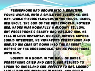 The story of demeter and persephone | PPT