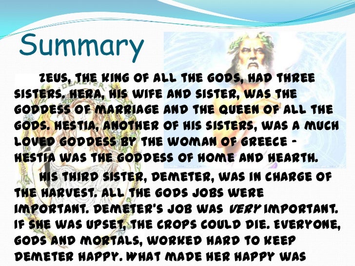 Persephone And Demeter Story