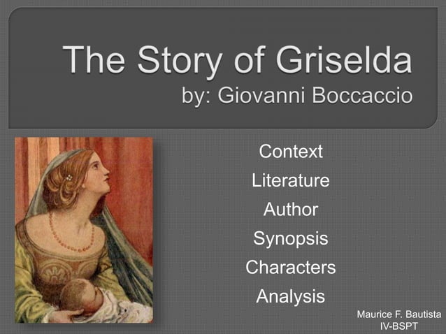The Story of Griselda by Giovanni Boccaccio | PPT