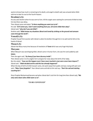 The Story of Hazrat Jibreel story of Hazrat Jibril.pdf