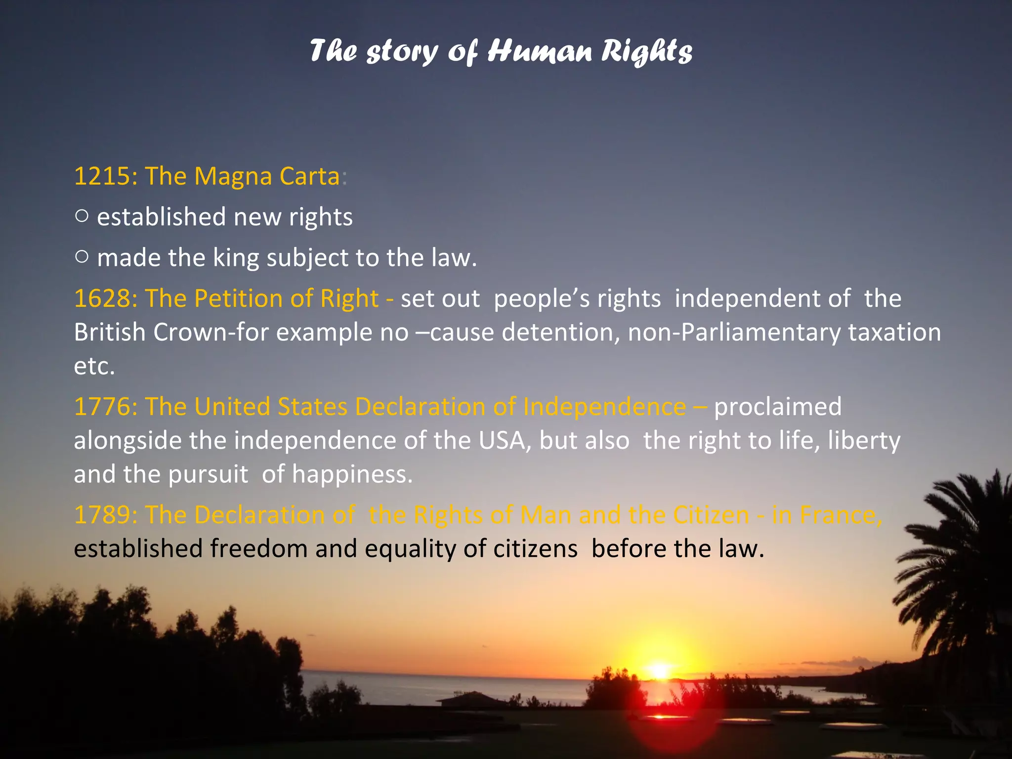 The story of human rights | PPT