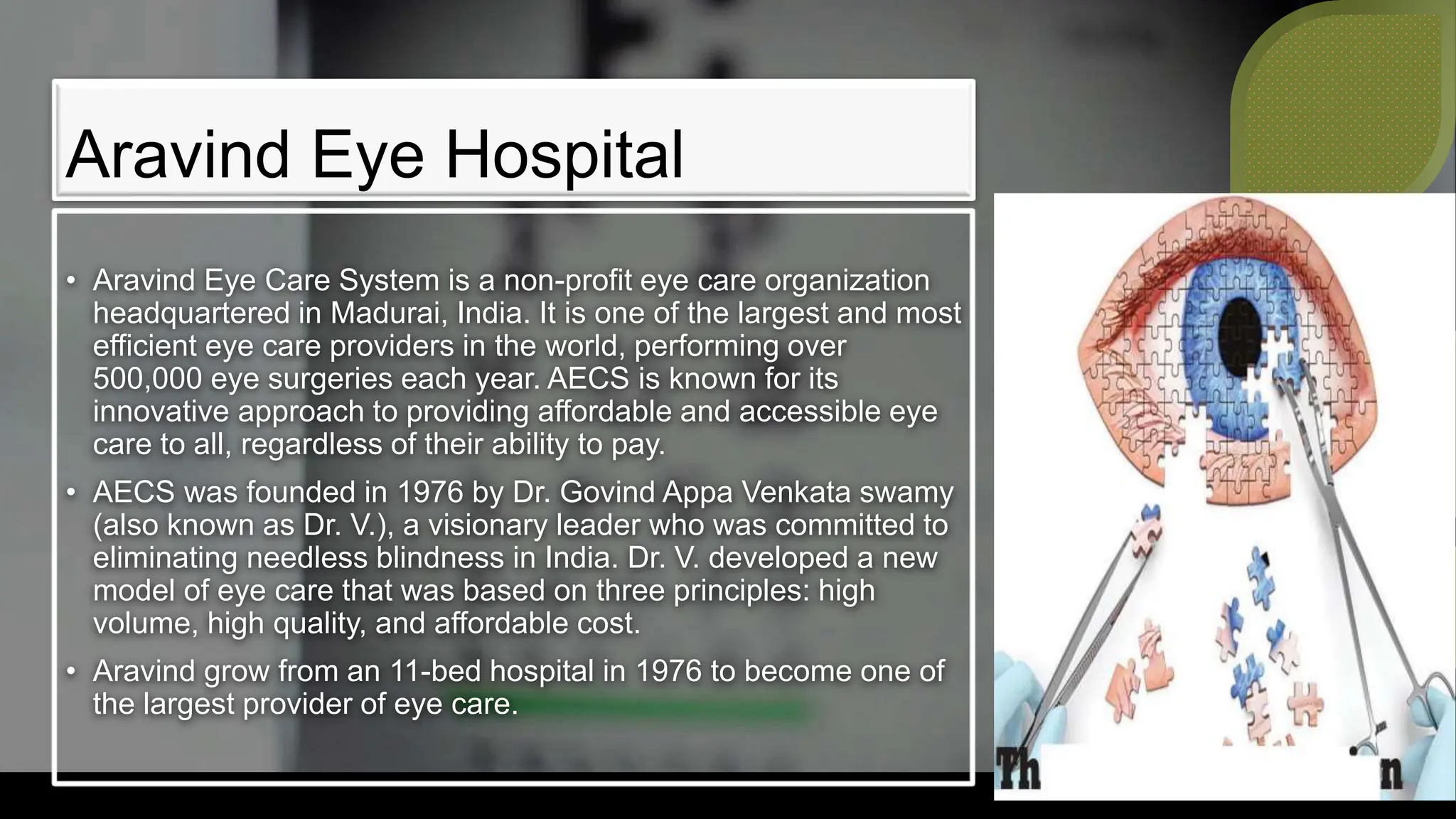 The story of innovation at Aravind eye care.pptx