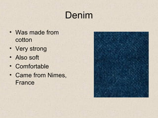 The story of jeans | PPT