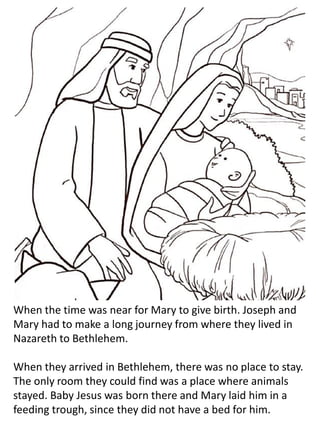 Jesus Birth Story Coloring Pages