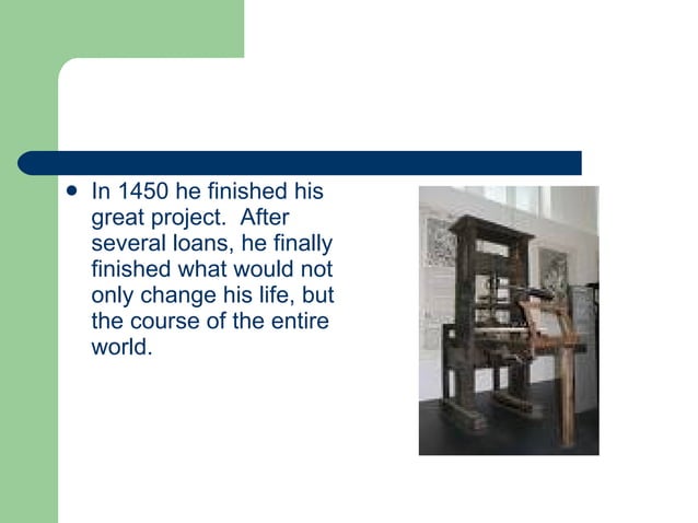 The Story Of Johannes Gutenberg | PPT