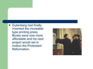 The Story Of Johannes Gutenberg | PPT