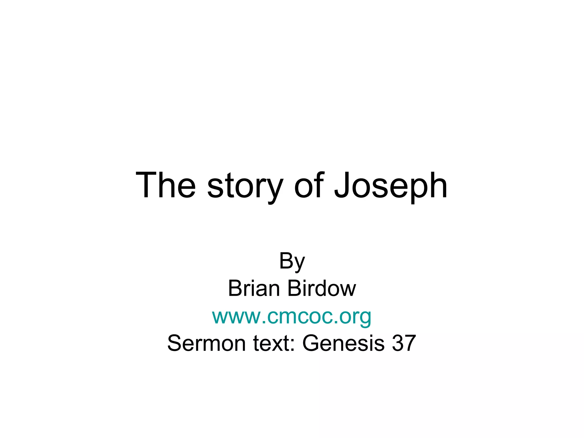The story of Joseph part 1 | PPT