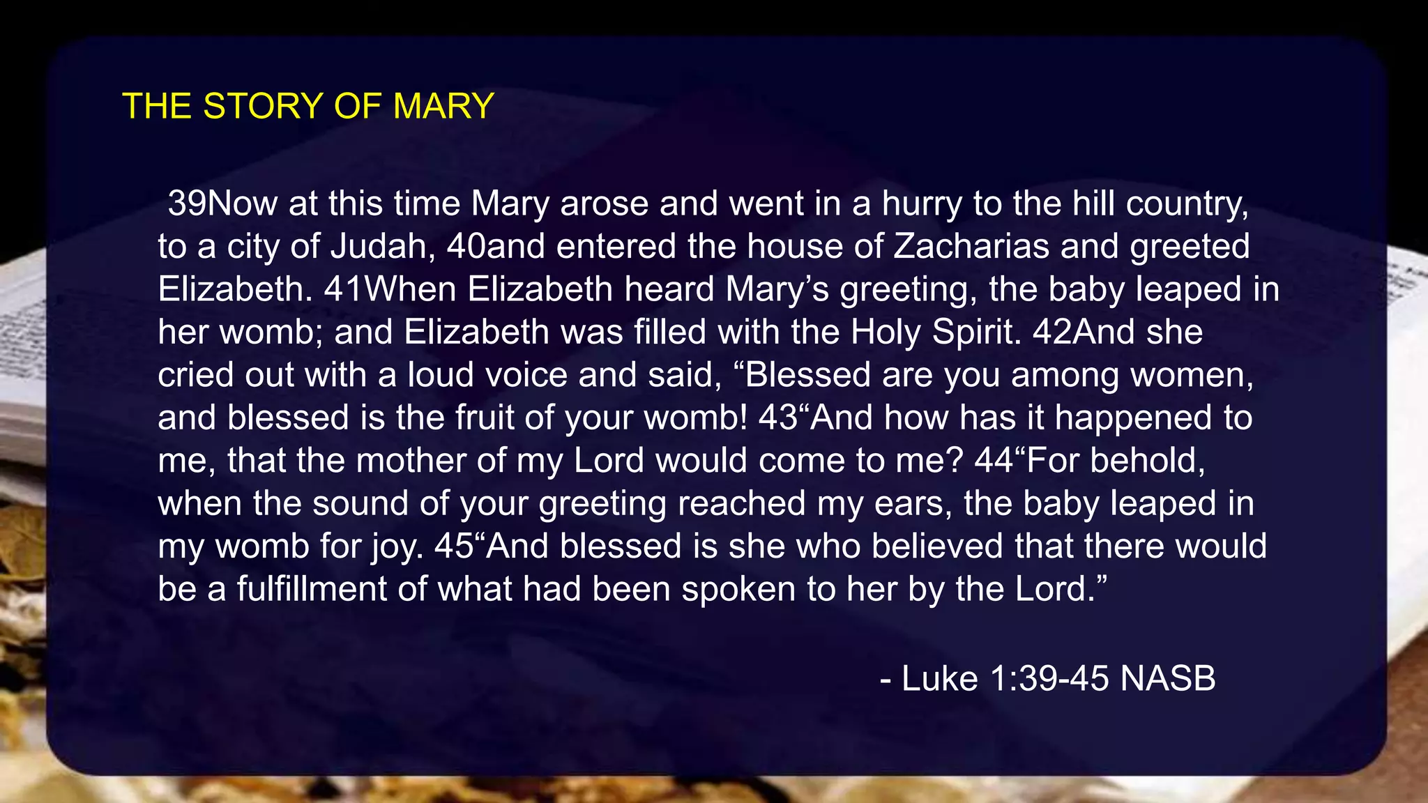 The story of mary mother of jesus | PPTX