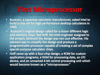 The story of Microprocessors | PPT
