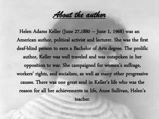 The Story Of My Life Helen Keller Summary